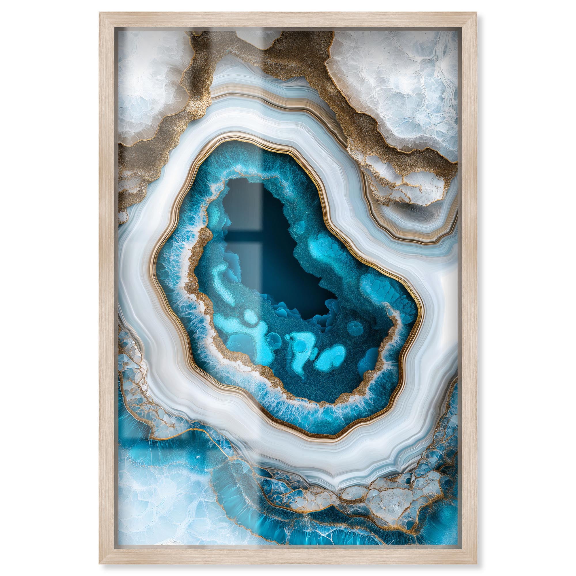 Gilded Geode Eye III Shadowbox Print Blue Geode Wall Art by Art Remedy ...