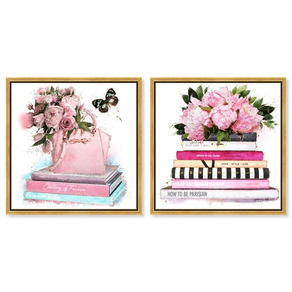 Gilded Geode Glam 2 Panel Set Canvas Print Glam Wall Art by Art Remedy ...