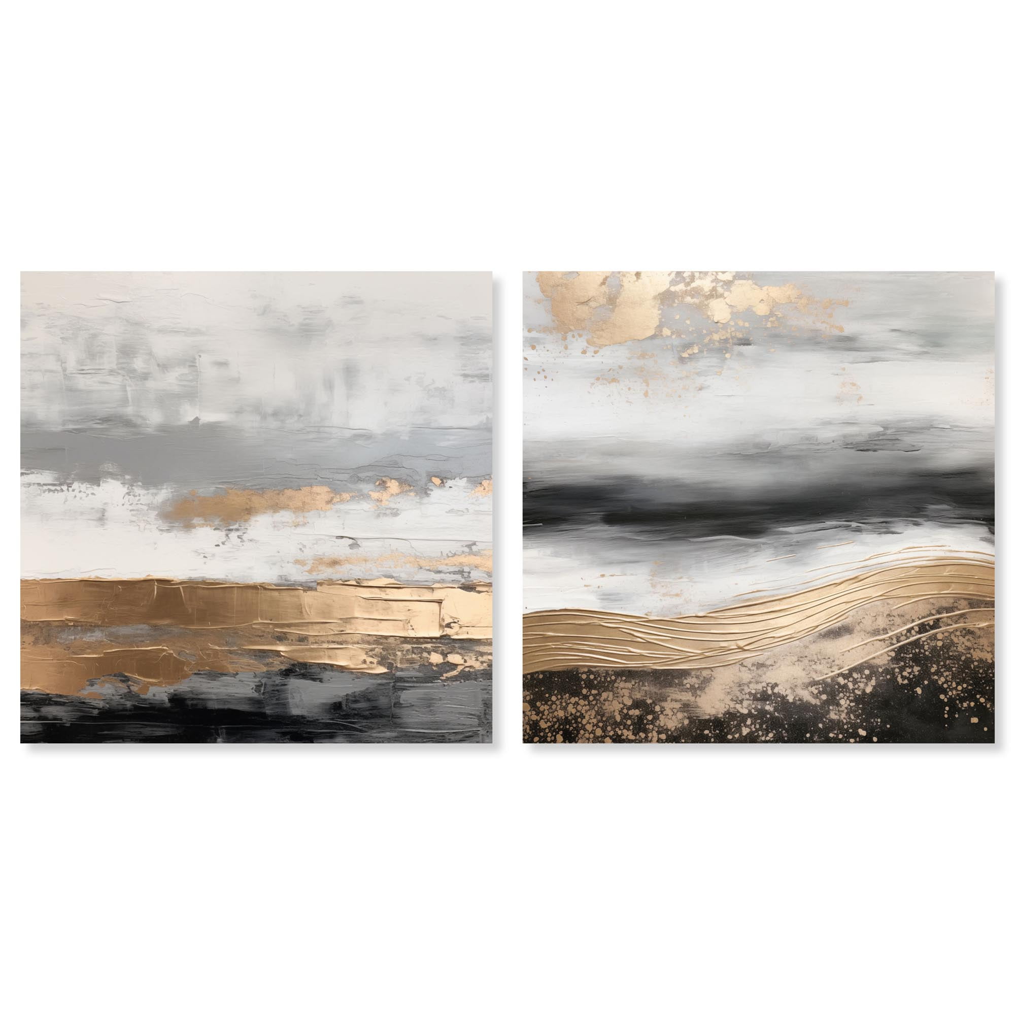 Gilded Glam Night Set Canvas Boho Wall Decor by Art Remedy, Gallery ...