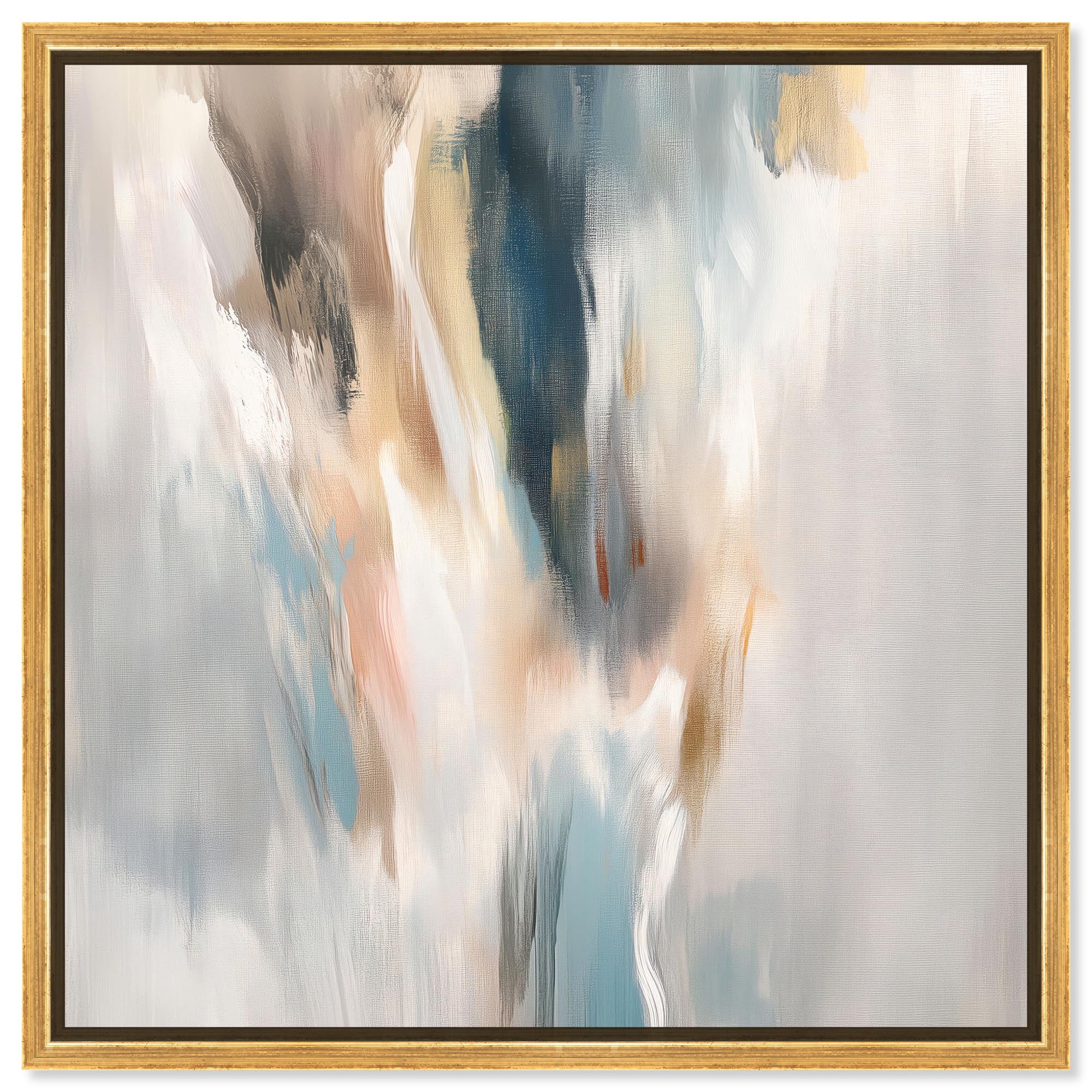 Gilded Gorge II Canvas Neutral Abstract Art by Art Remedy, Gold Frame ...