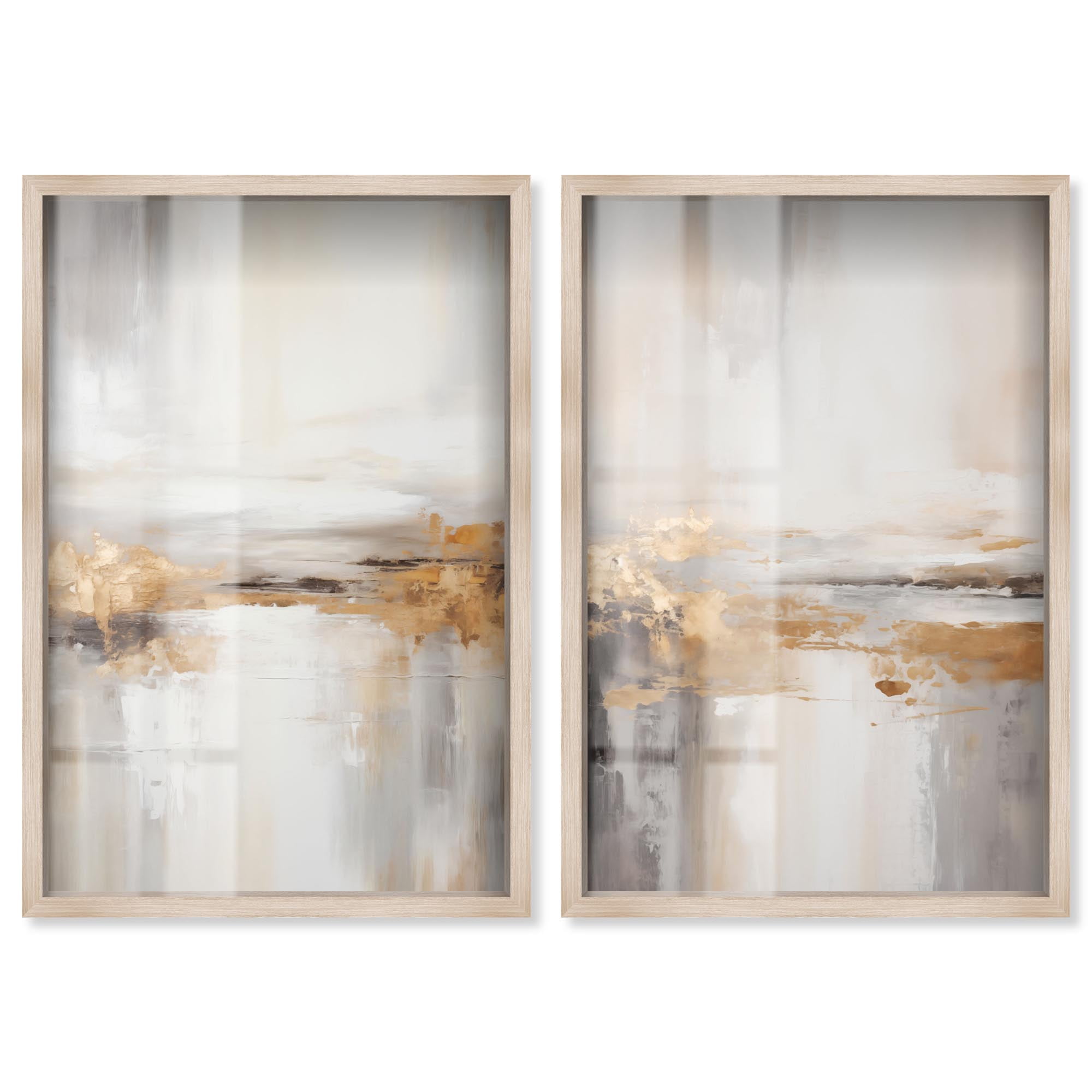 Gilded Luxe Glam 2 Panel Set Shadowbox Print Gold Wall Art by Art ...