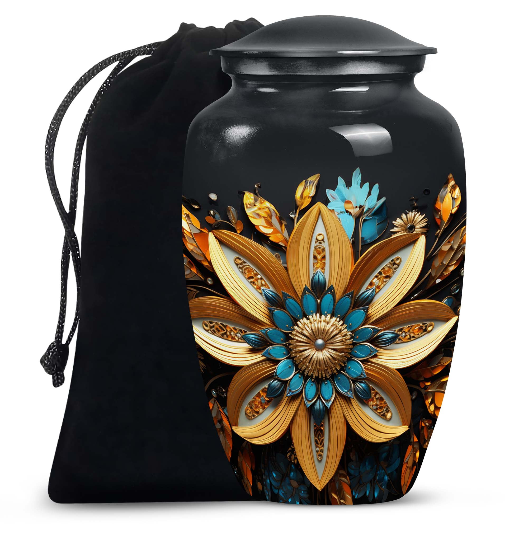 Gilded Petals Small Cremation Urns For Human Ashes - Cremation Urns ...