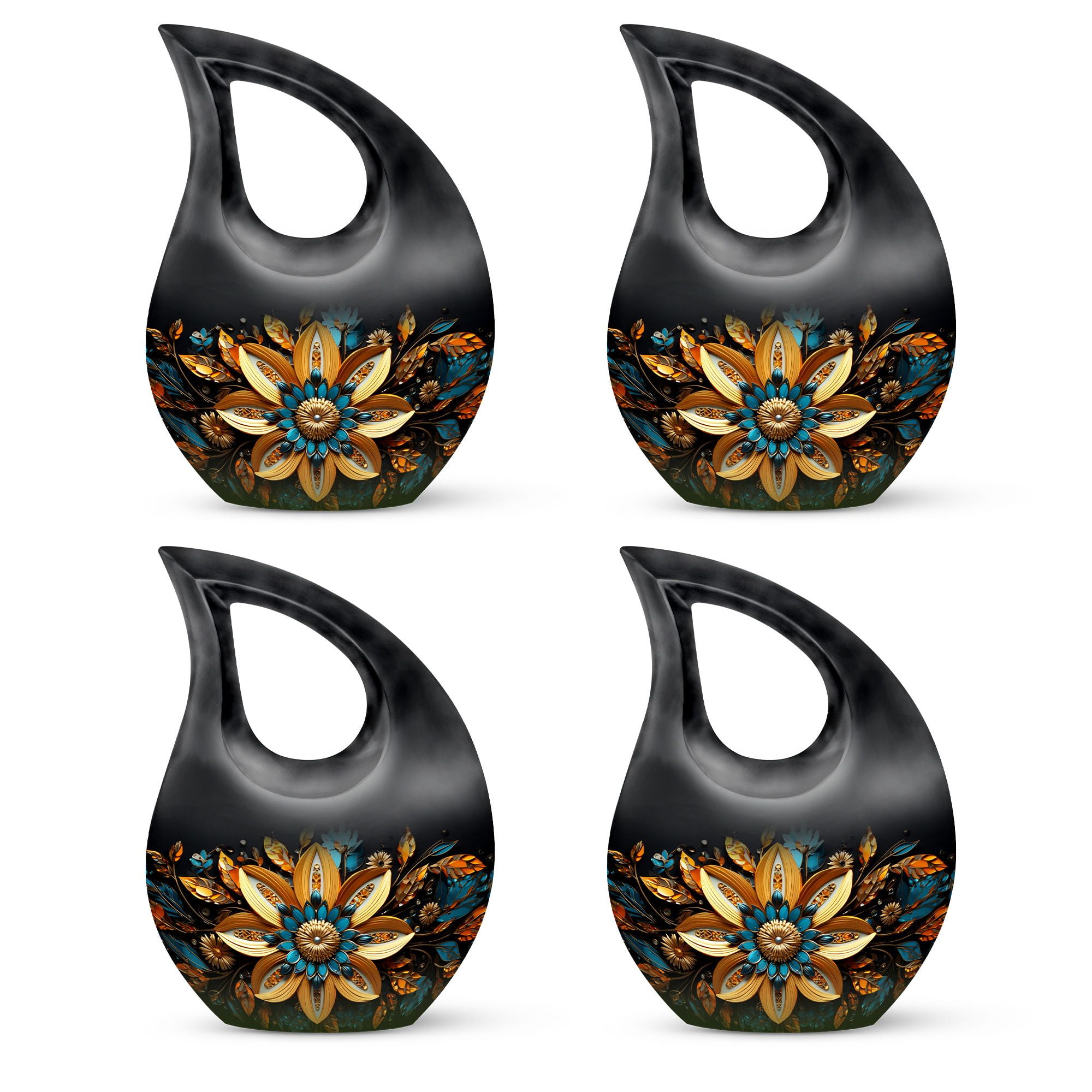 Gilded Petals Urn - Adult Urns For Human Ashes - Urn For Human Ashes ...