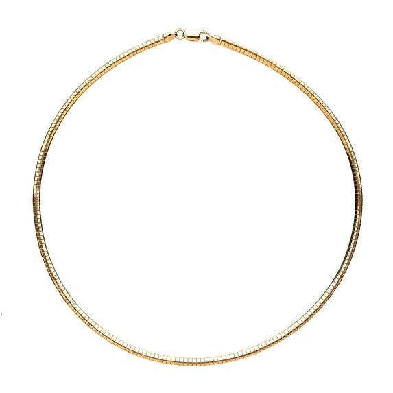 Gilded Silver Jewelco London Snake Omega Chain Collarette Necklace 3 ...