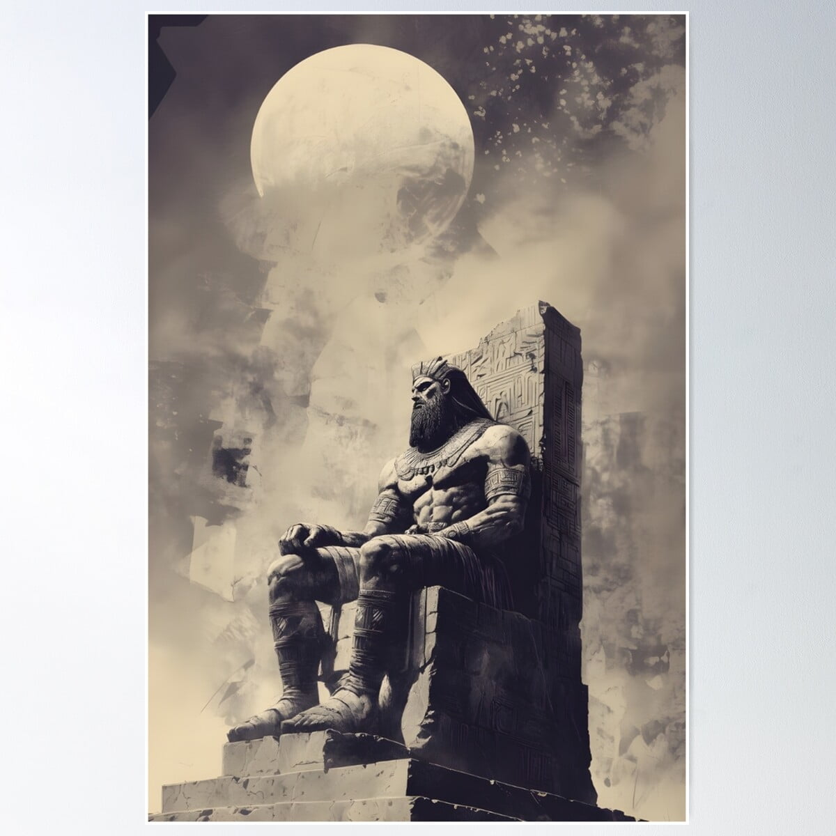 Gilgamesh - The Demigod Poster Wall Art, Modern Wall Decor For Living ...