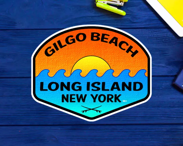 Gilgo Beach Sticker Decal Sticker Surfing New York Long Island Surf ...