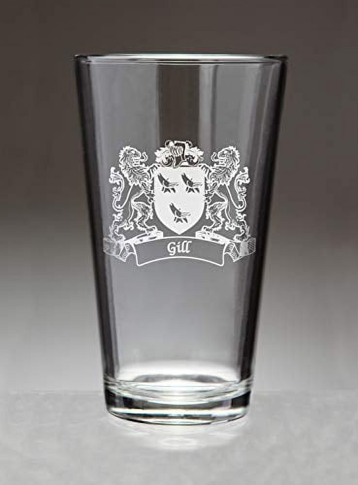 Gill Irish Coat of Arms Lions Pint Glasses (Sand Etched) - Walmart.com