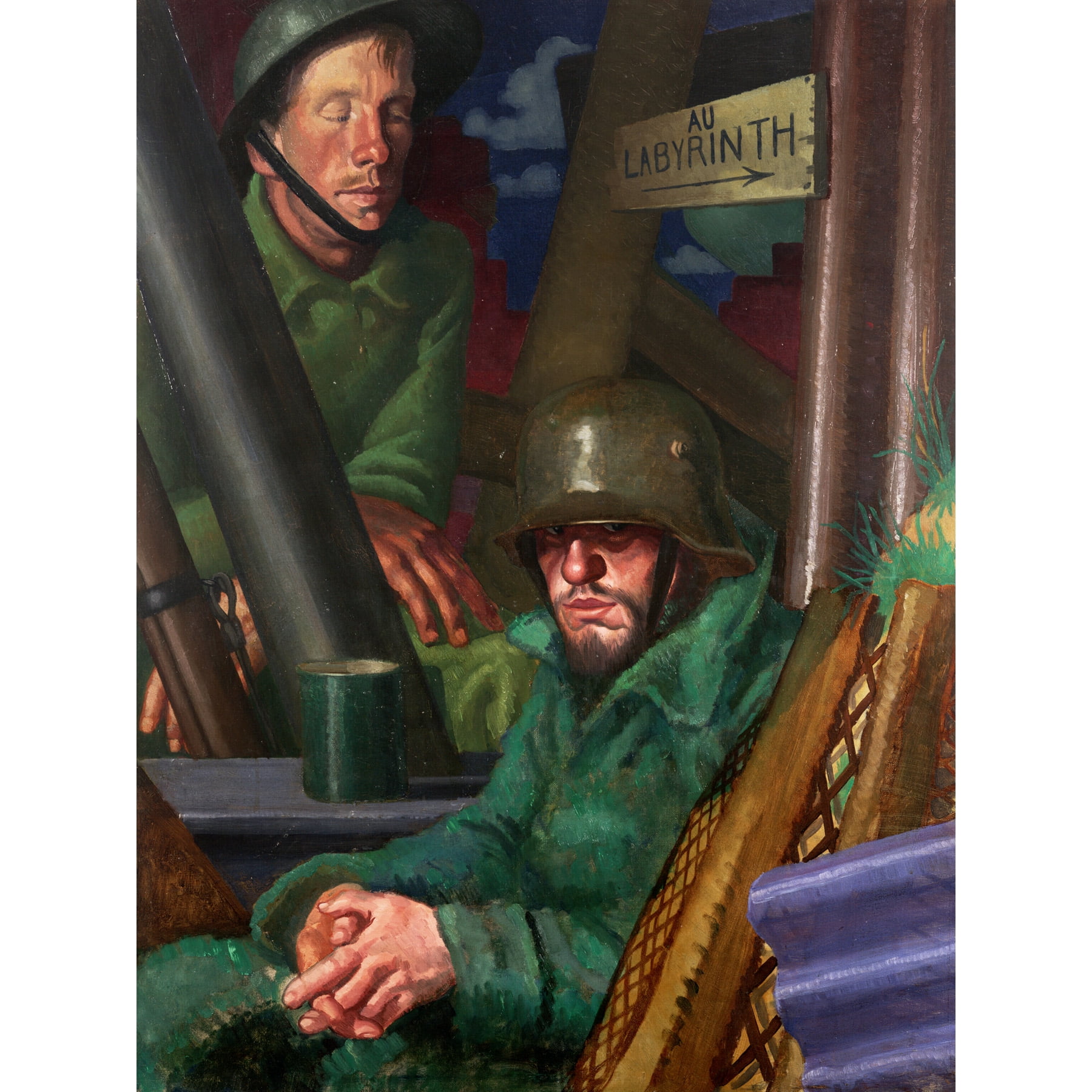Gill The Captive German Soldier WWI War Painting Extra Large Art Print ...