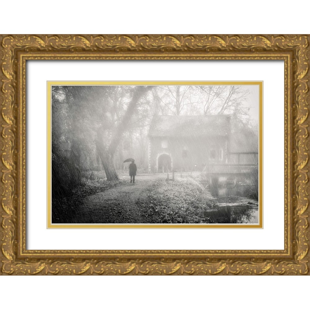 Gilleman, Monique 32x23 Gold Ornate Wood Framed with Double Matting ...