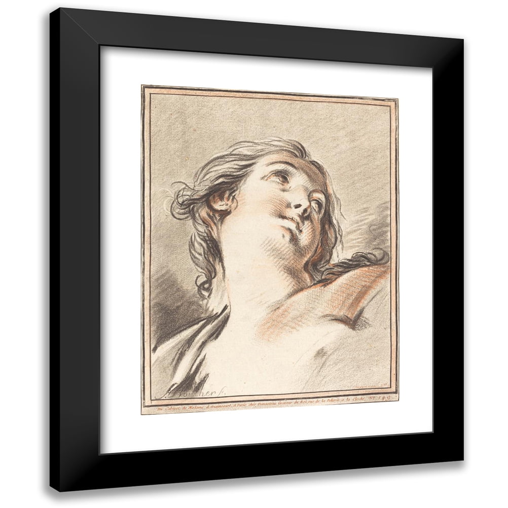 Gilles Demarteau the Elder 19x24 Black Modern Framed Museum Art Print Titled - Head of a Woman ...