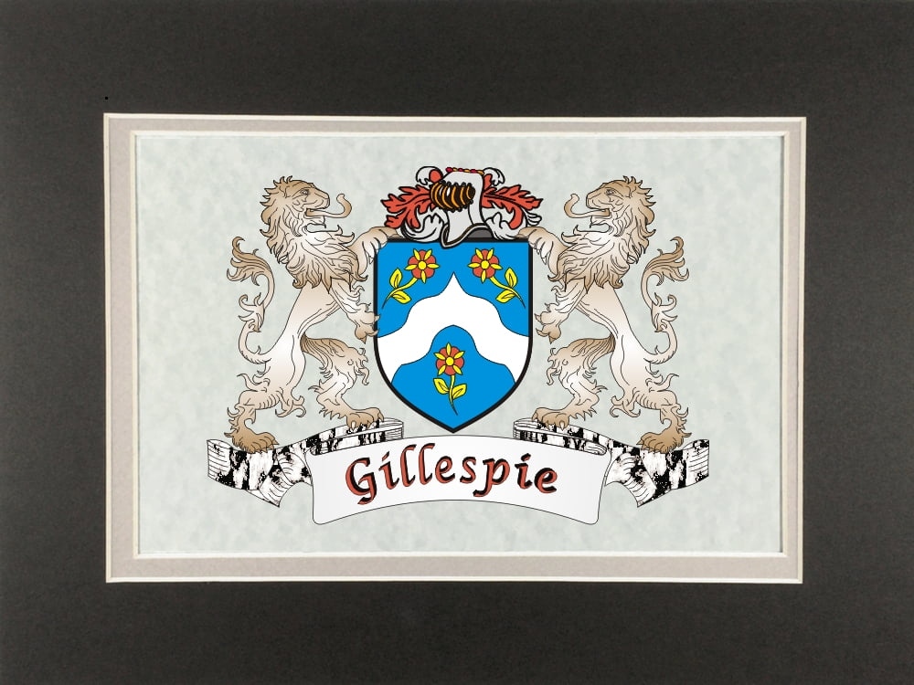 Gillespie Irish Coat of Arms Print - Frameable 9" x 12" - Walmart.com