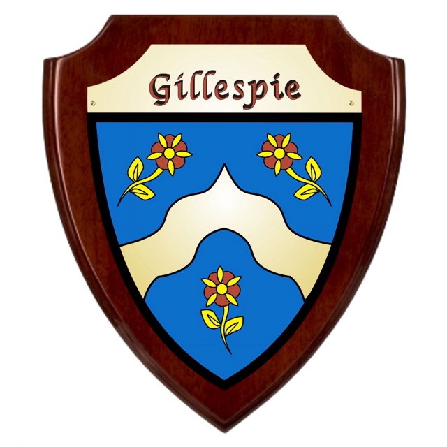 Gillespie Irish Coat of Arms Shield Plaque - Rosewood Finish - Walmart.com