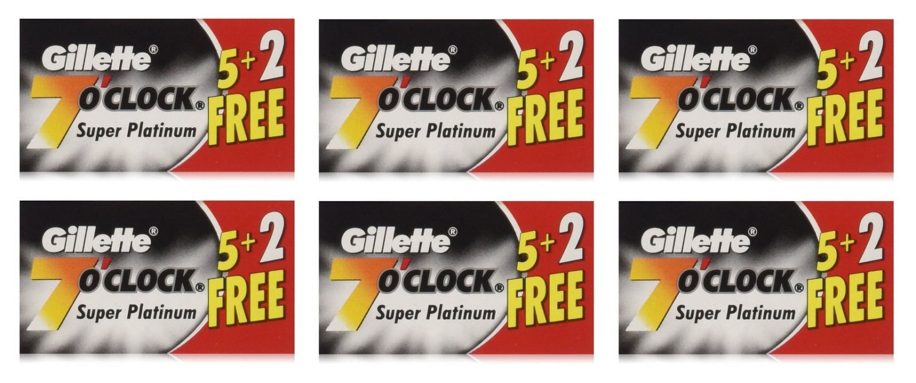 Gillette 7 O'Clock Black Super Platinum Double Edge Blades, 7 ct. (Pack ...