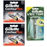 Gillette Contour Plus Refill Blade Cartridges, 10 Count, Twin Blade ...