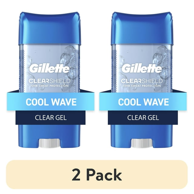 (2 pack) Gillette Cool Wave Clear Gel Men's Antiperspirant and ...