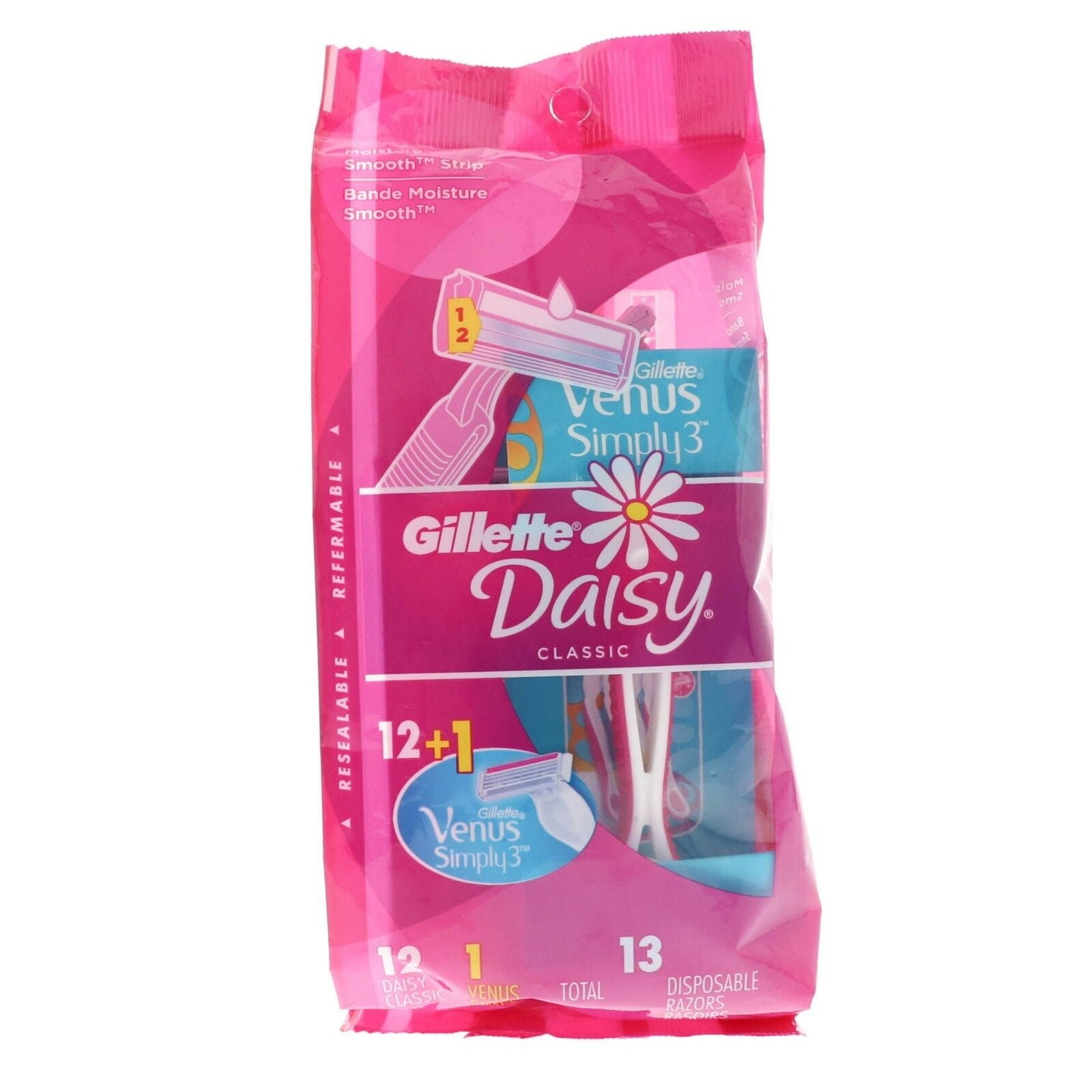 Gillette Daisy Classic Shave Razors, Pack of 2, 13 ea Each - Walmart.com