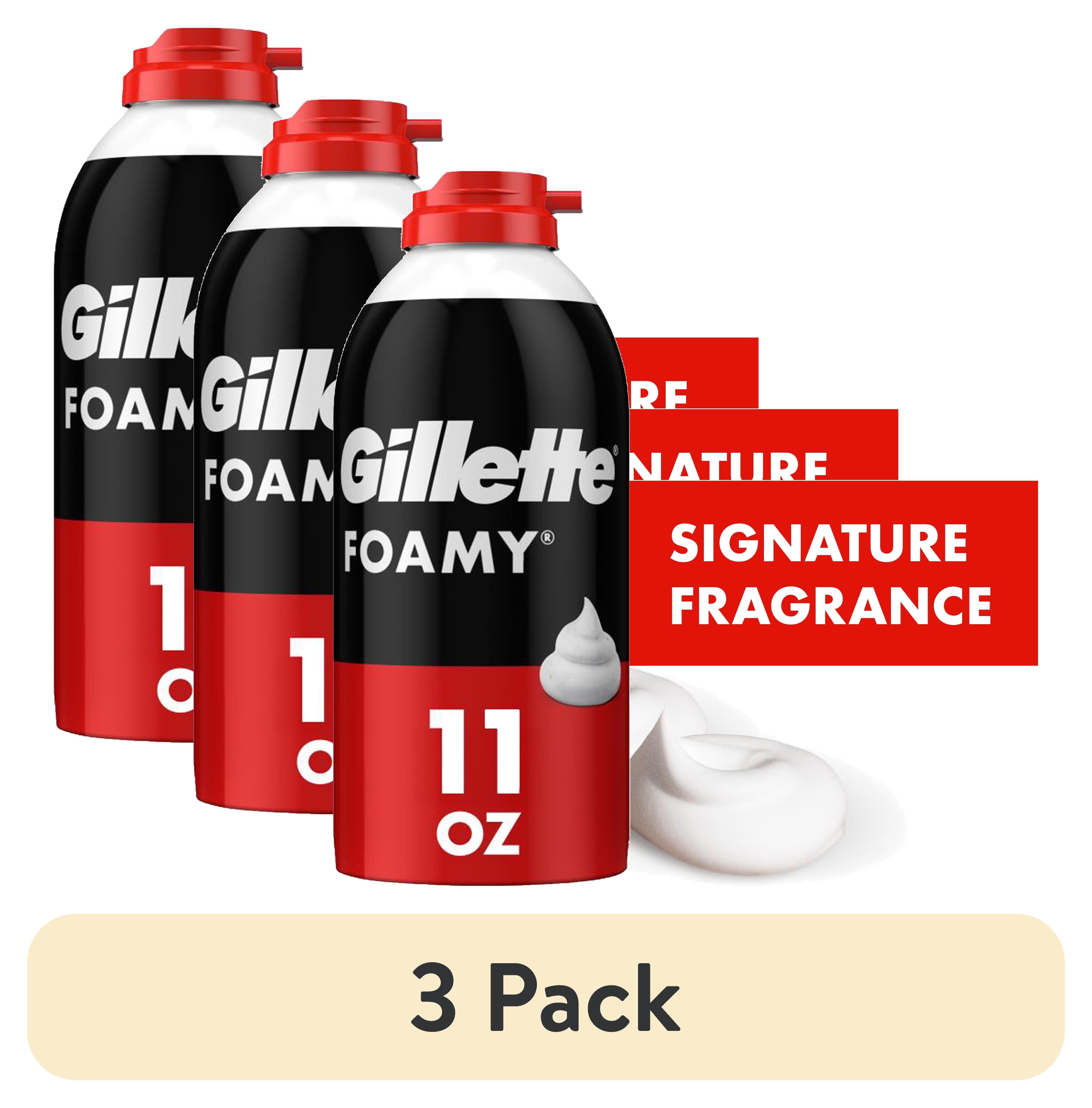 (3 pack) Gillette Foamy Classic Shave Foam for Men, Original Scent, 11 ...