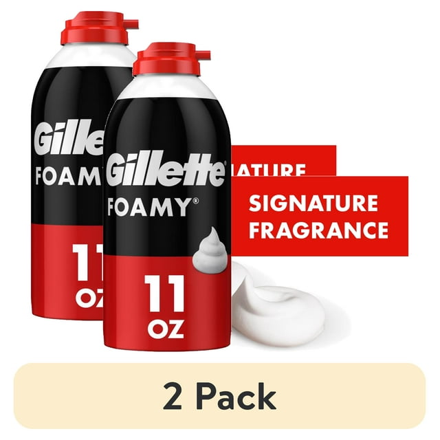 (2 pack) Gillette Foamy Classic Shave Foam for Men, Original Scent, 11 ...