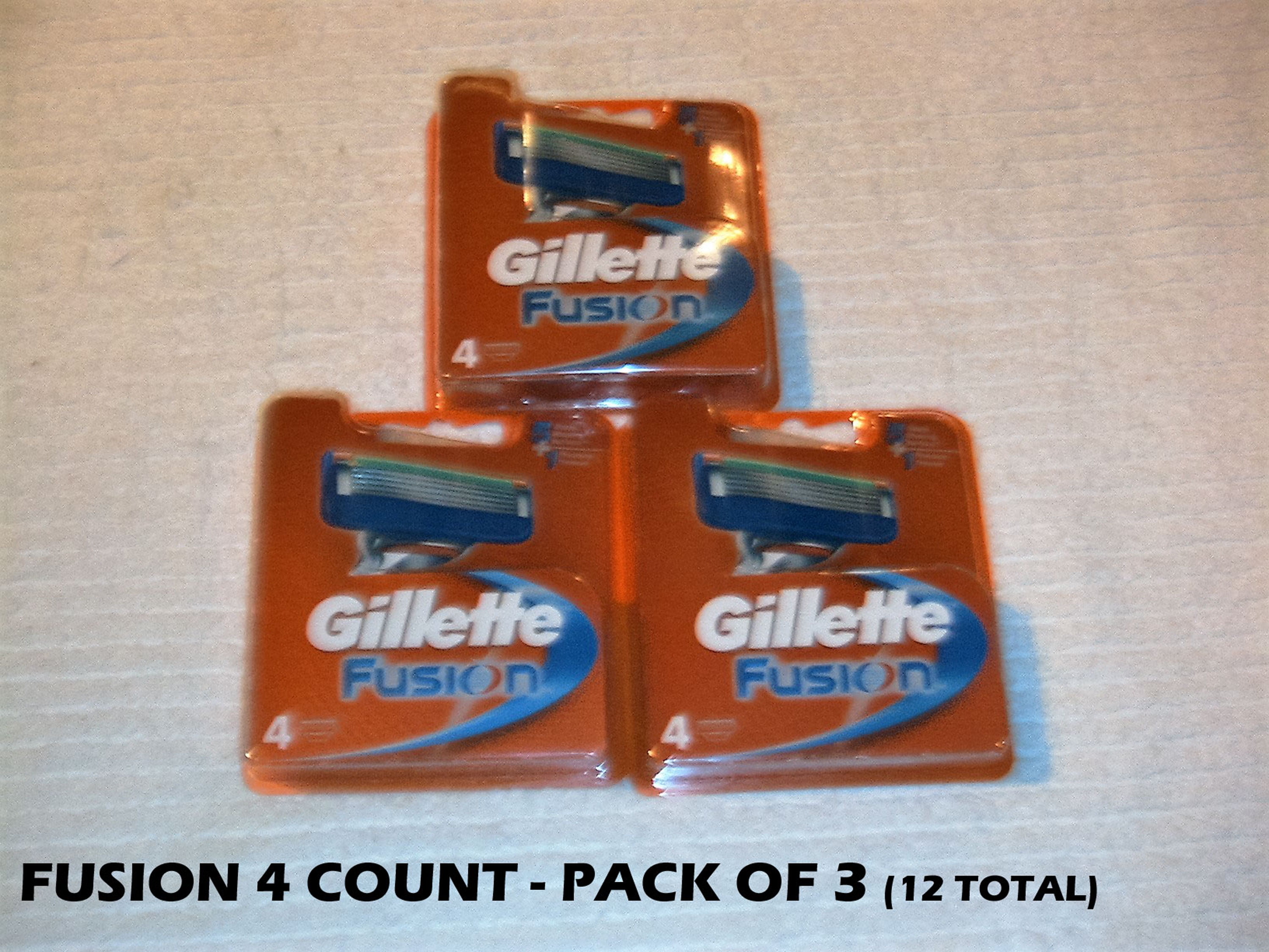 Gillette Fusion 4 (Pack of 3) - Walmart.com