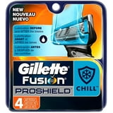 Gillette Fusion ProShield Razor Refill Cartridges, Chill 4 ea (Pack of ...