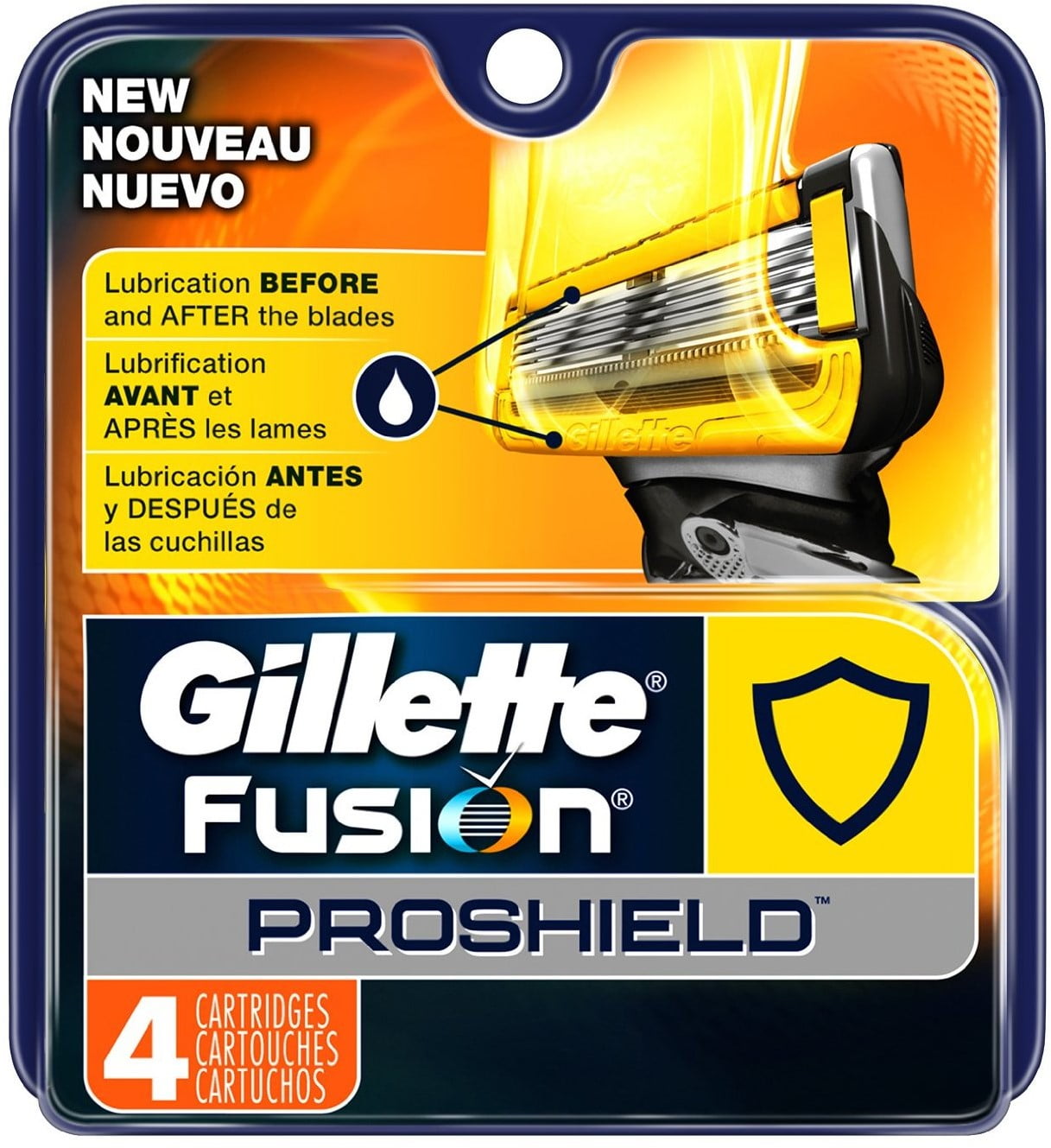 Gillette Fusion Proshield Men's Razor Blade Refills 4 ea (Pack of 4 ...