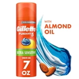 Gillette Fusion Shave Gel, Sensitive Skin Shaving Gel with Almond Oil ...