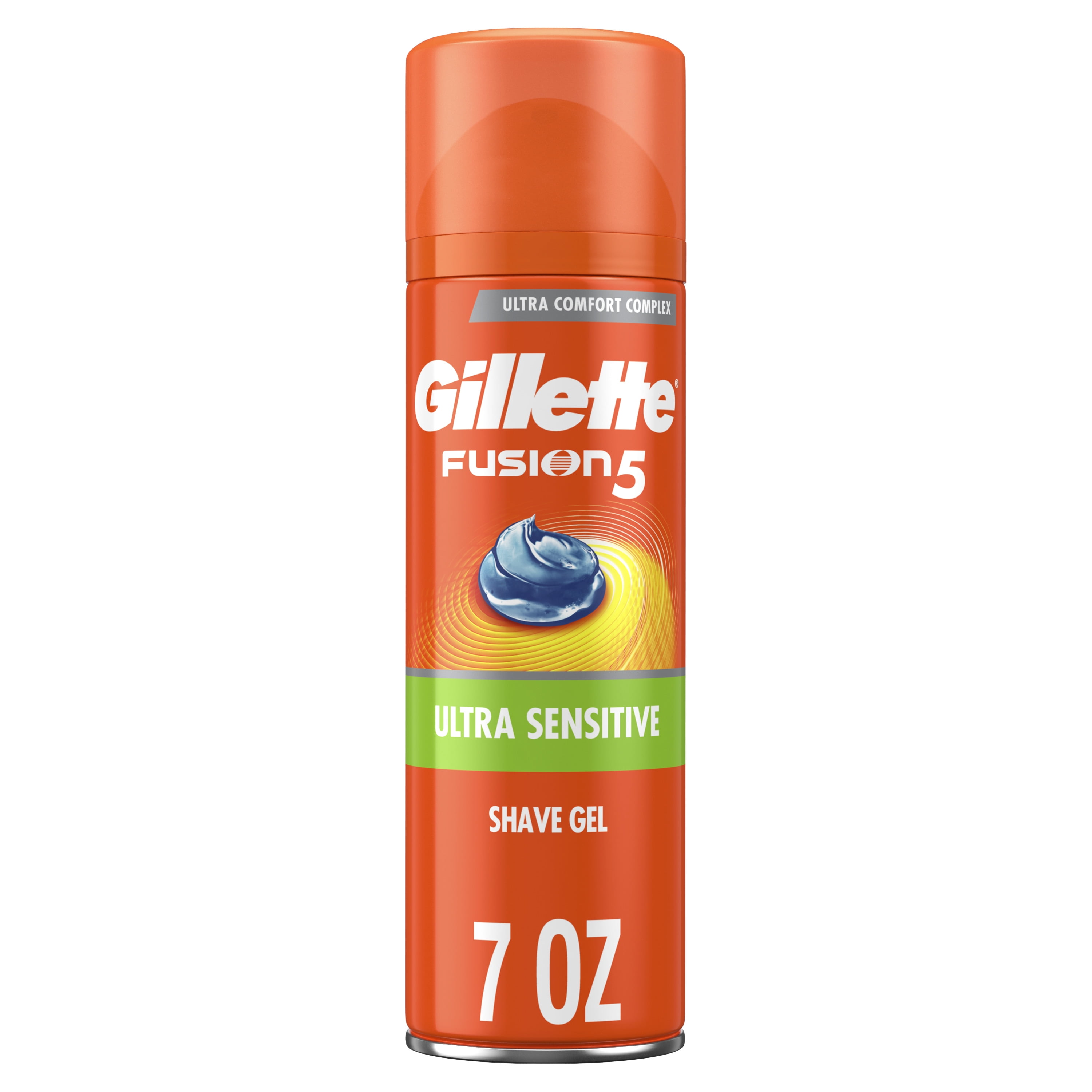 Gillette Fusion Ultra Sensitive Shave Gel for Men, Fragrance Free, 7 oz ...
