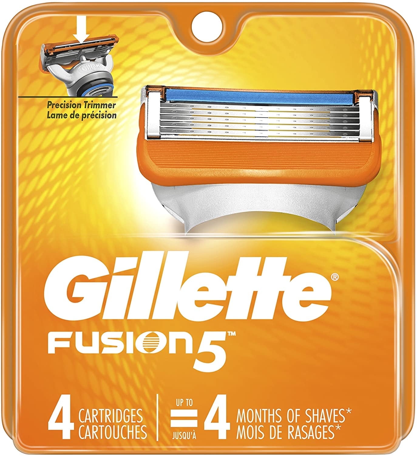 Gillette Fusion5 Men's Razor Blades, 5 Anti-Friction Blades, 4 Refills ...