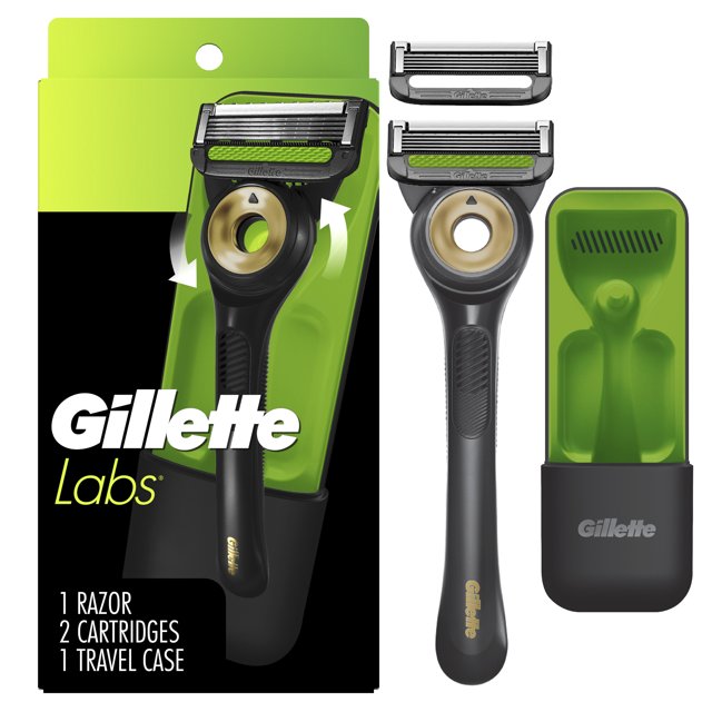 Gillette Labs with Exfoliating Bar Black & Gold Edition, Razor for Men ...