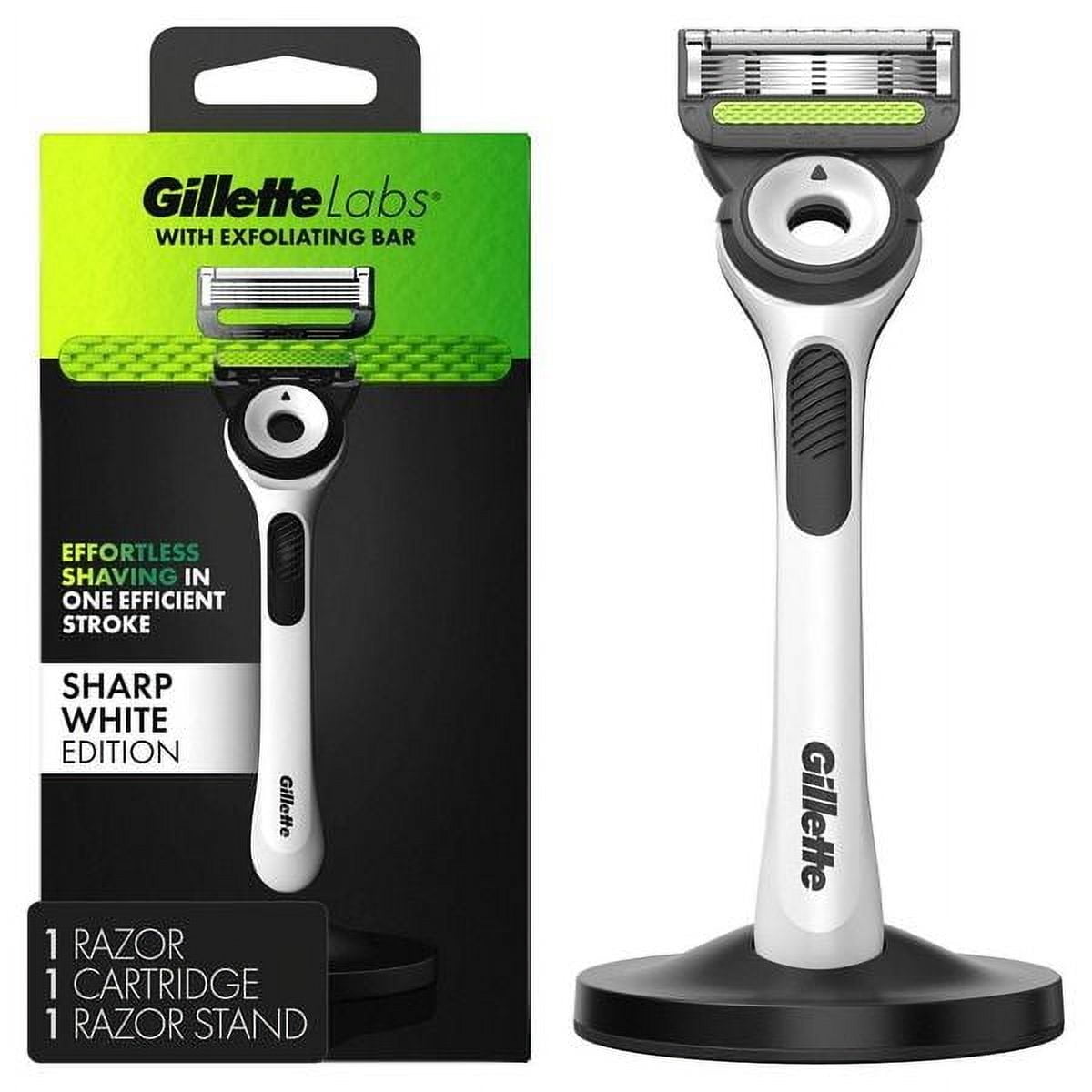Gillette Labs Sharp White Edition Exfoliating Bar Razor with 1 Razor ...
