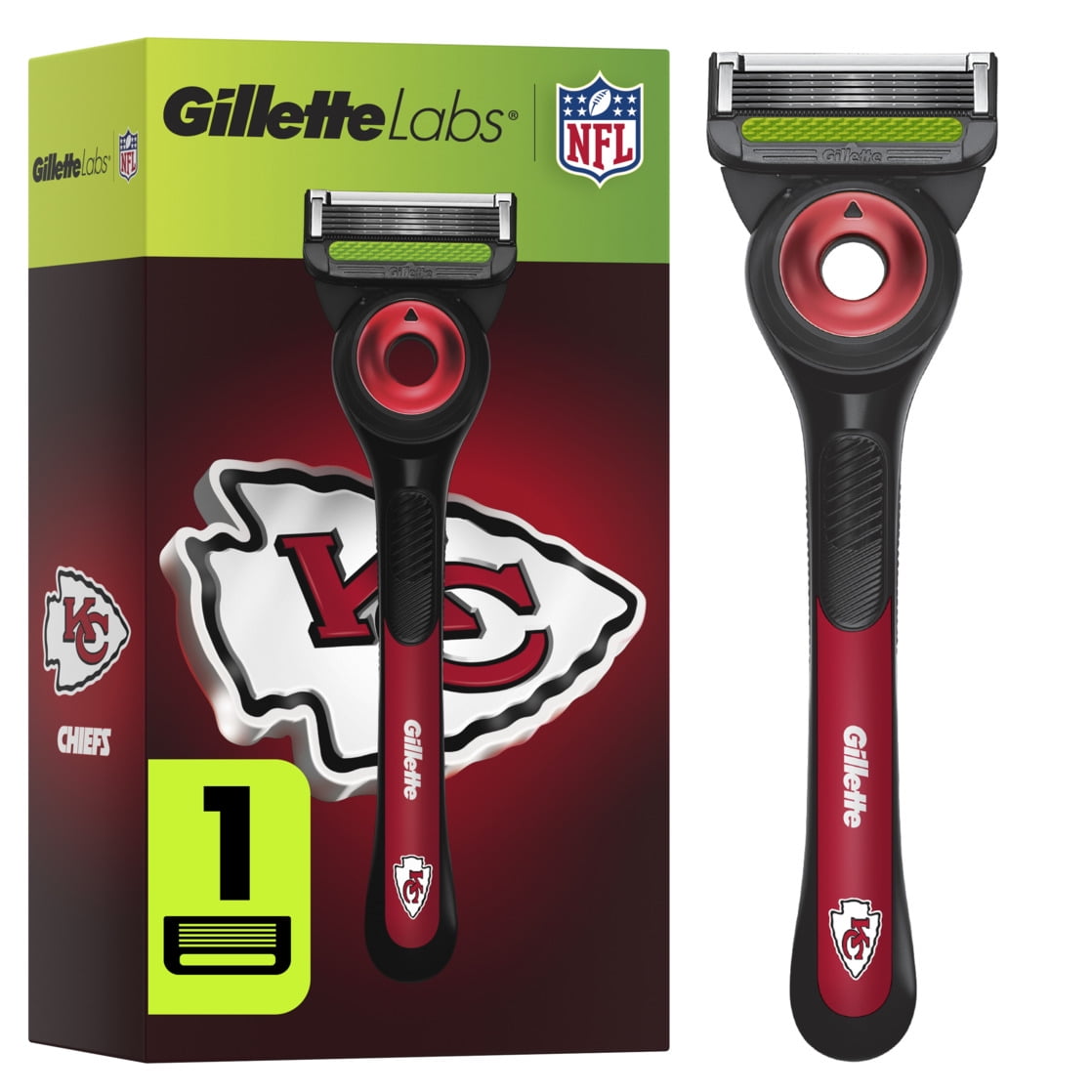 Gillette Labs Official Chiefs Licensed Razor for Men, 1 Handle, 1 Blade ...