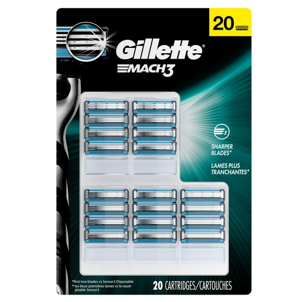 Gillette Mach3 Men's Razor Blade Refills (20 ct.) - Walmart Business ...