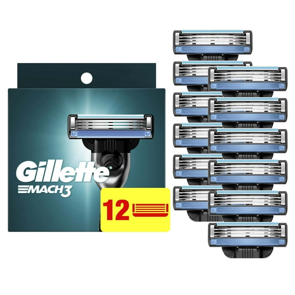 Gillette Mach3 Refill Cartridges, Stronger-Than-Steel Blades, Skin ...