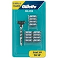 Gillette Mach3 Men's Razor Handle with 13 Blade Refills for a Close ...