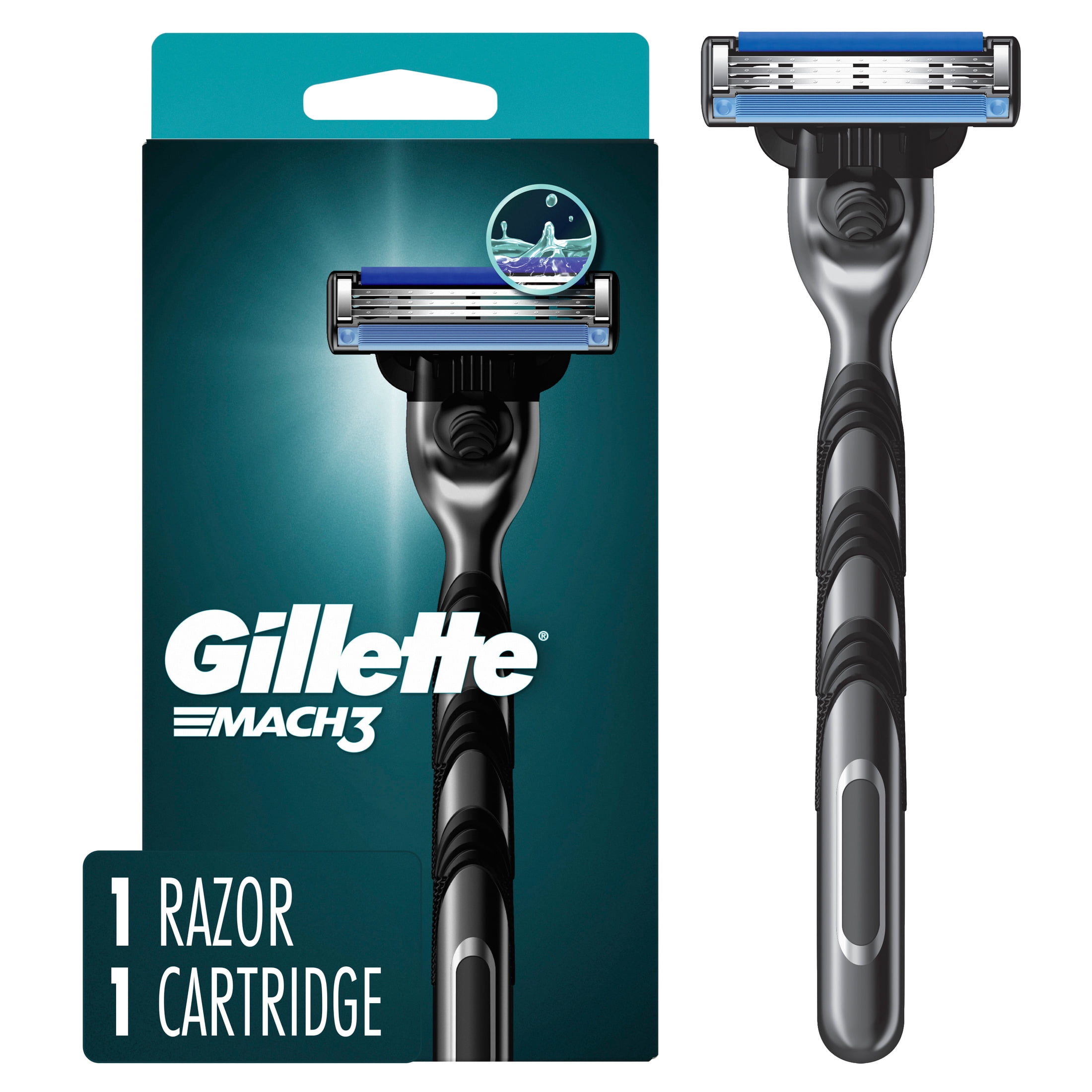 Gillette Mach3 Men's Precision Shave Razor with Comfortable Handle + 1 ...