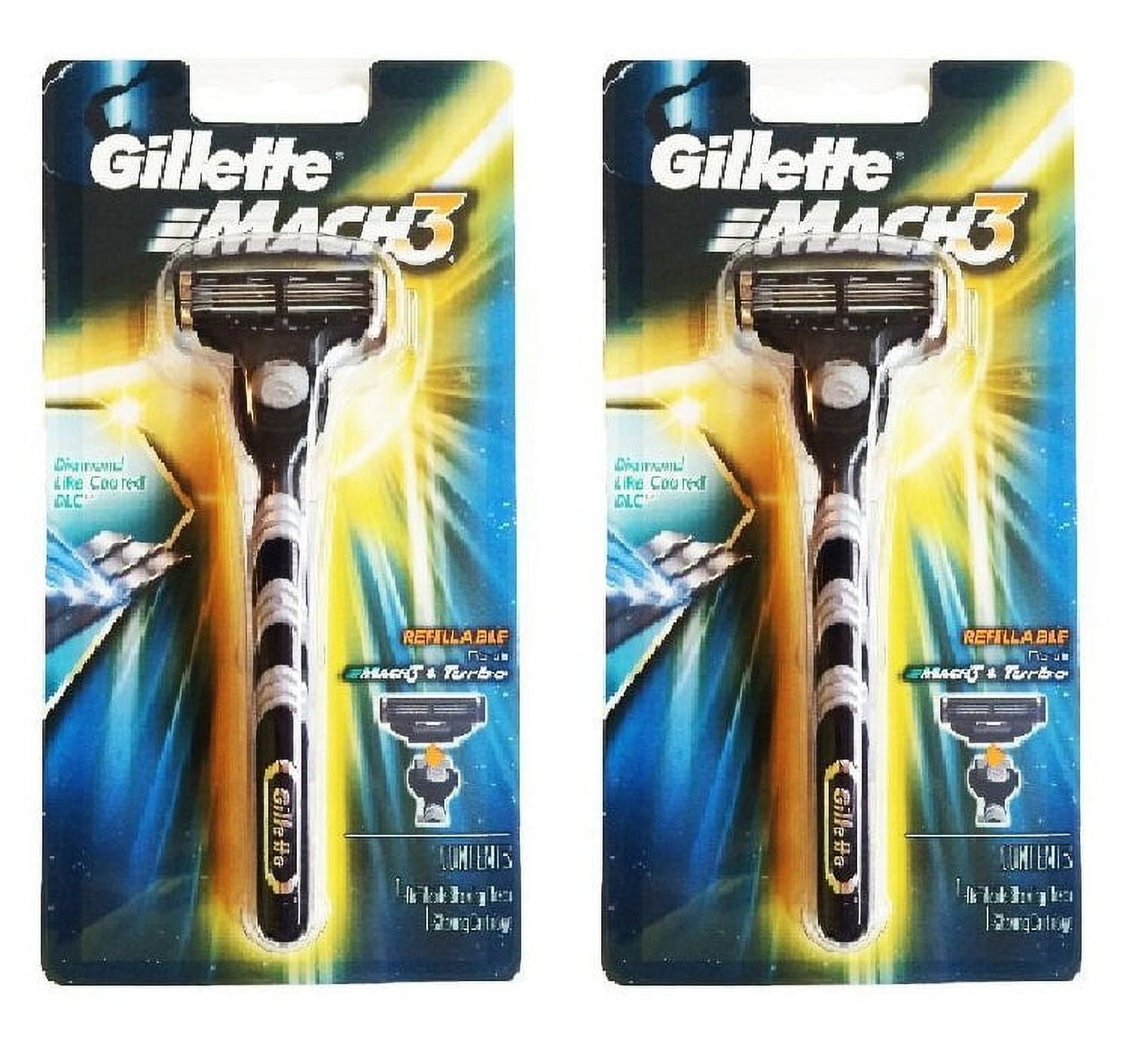 Gillette Mach3 Razor Blade Handle (Pack of 2) - Walmart.com