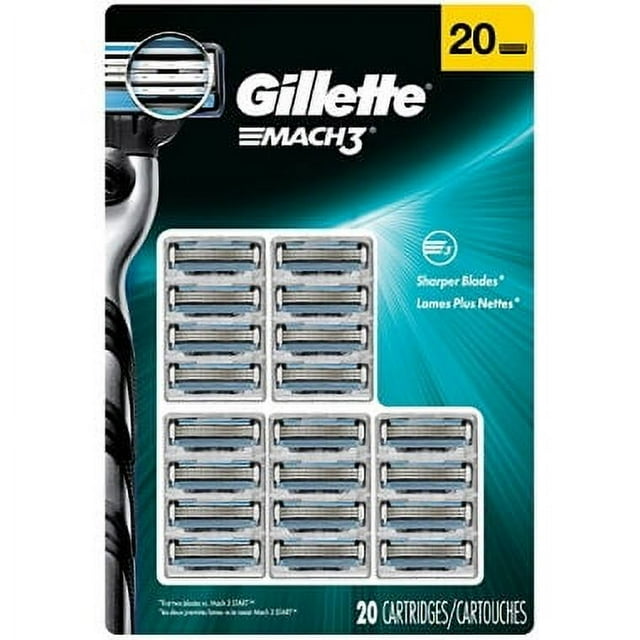 Gillette Mach3 Razor Blade Refill Cartridges, 20 Count - Walmart.com