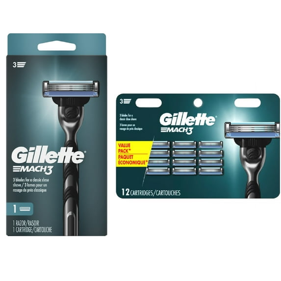 Gillette Mach3 Razor Handle with 13 Refill Heads - Walmart.com