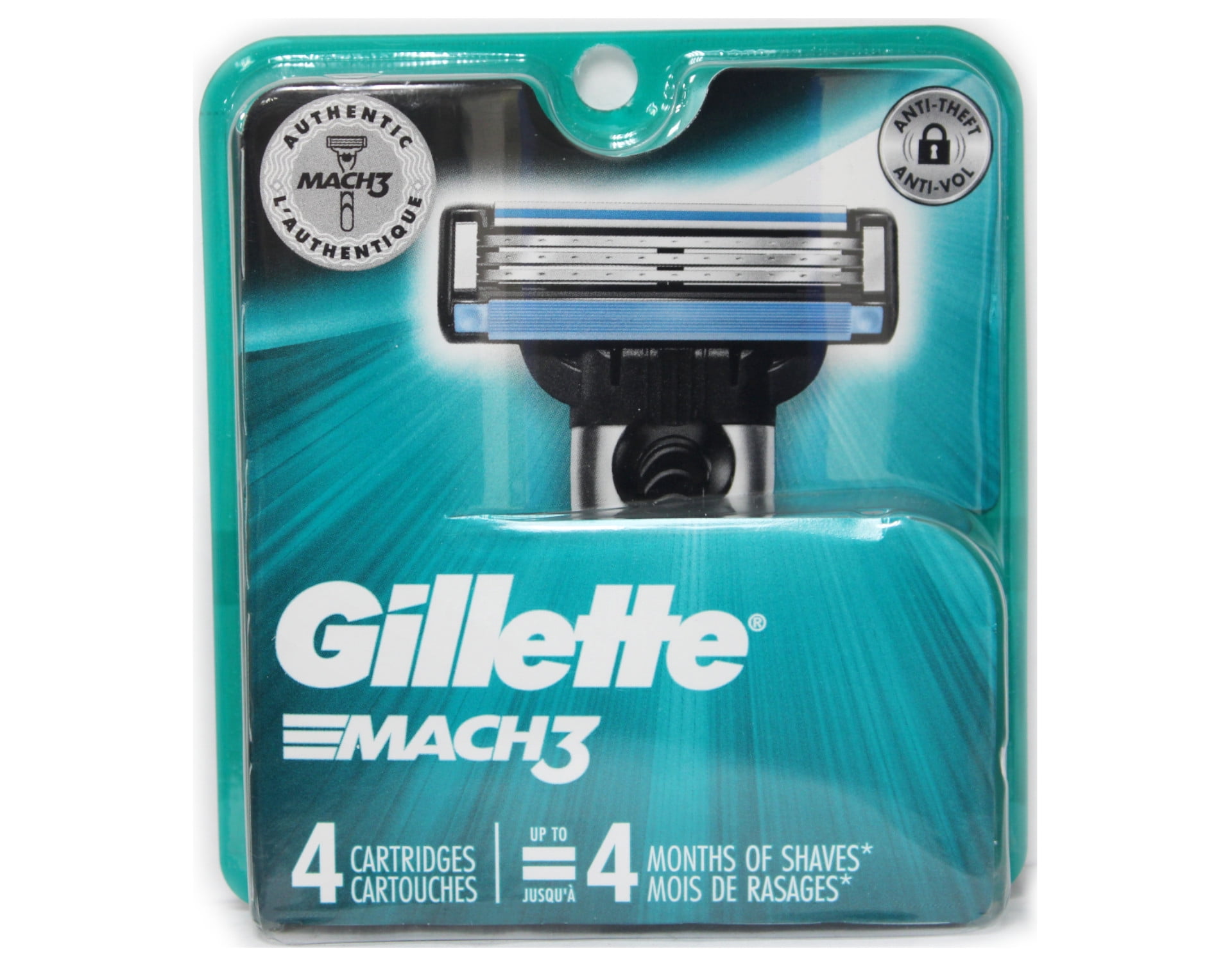 Gillette Mach3 Refill Cartridges, Stronger-Than-Steel Blades, Skin ...