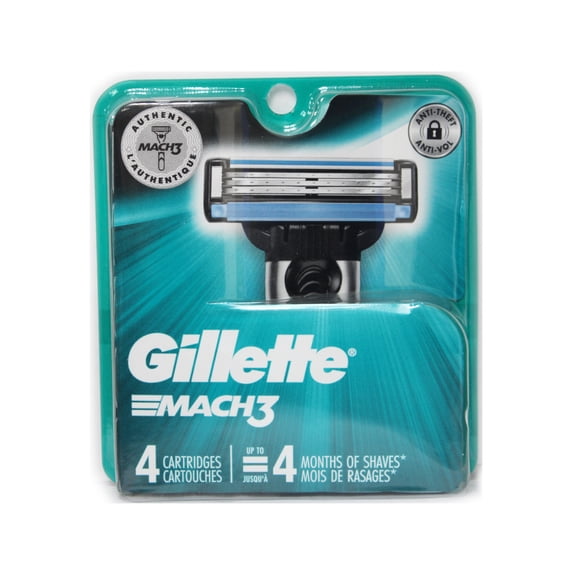 Gillette Mach3 Refill Cartridges, Stronger-Than-Steel Blades, Skin ...