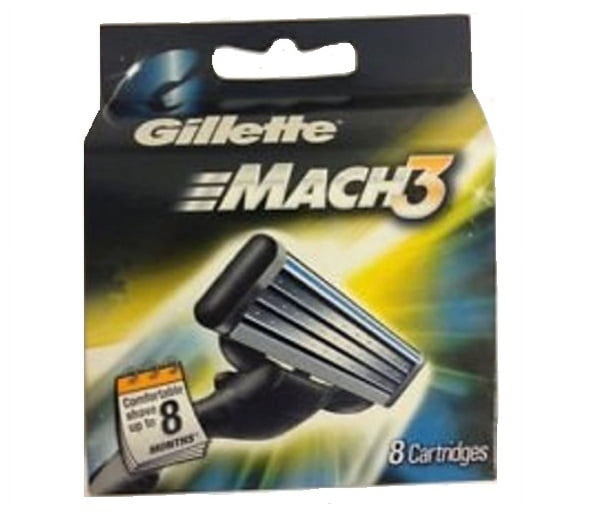Gillette Mach3 Glide Razor Blades, Refill Cartridges, 8 Count - Walmart.com
