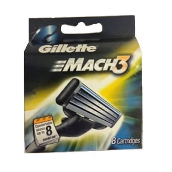 Gillette Mach3 Glide Razor Blades, Refill Cartridges, 8 Count - Walmart.com