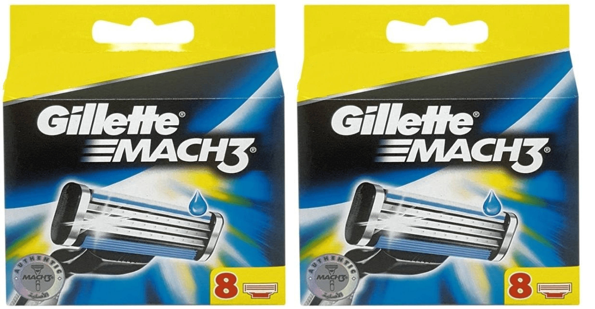 Gillette Mach3 Refill Razor Blade Cartridges, 16 Count (8ctX2 ...
