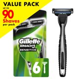 Gillette Mach3 Sensitive Men's Disposable Razors, 6 Count - Walmart.com