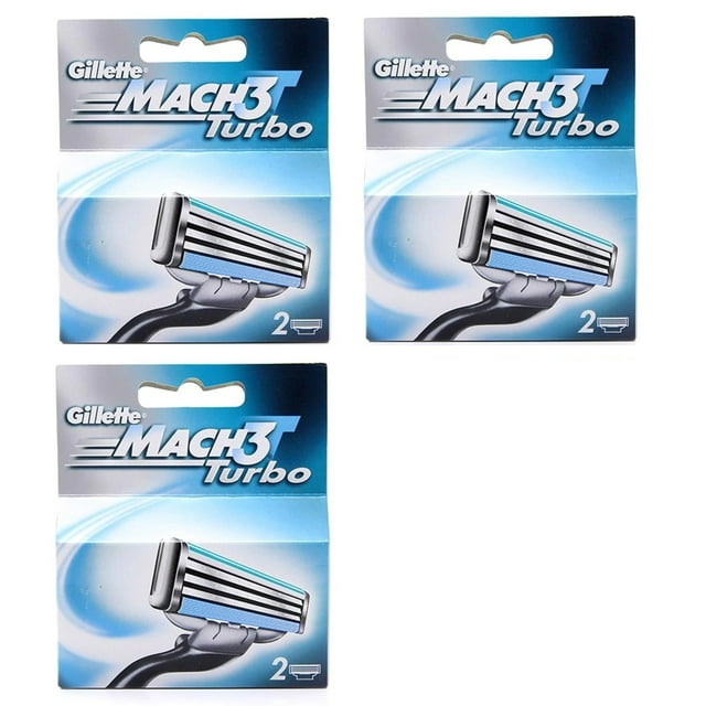 Gillette Mach3 Turbo Refill Blade Cartridges, 6 Count - Walmart ...