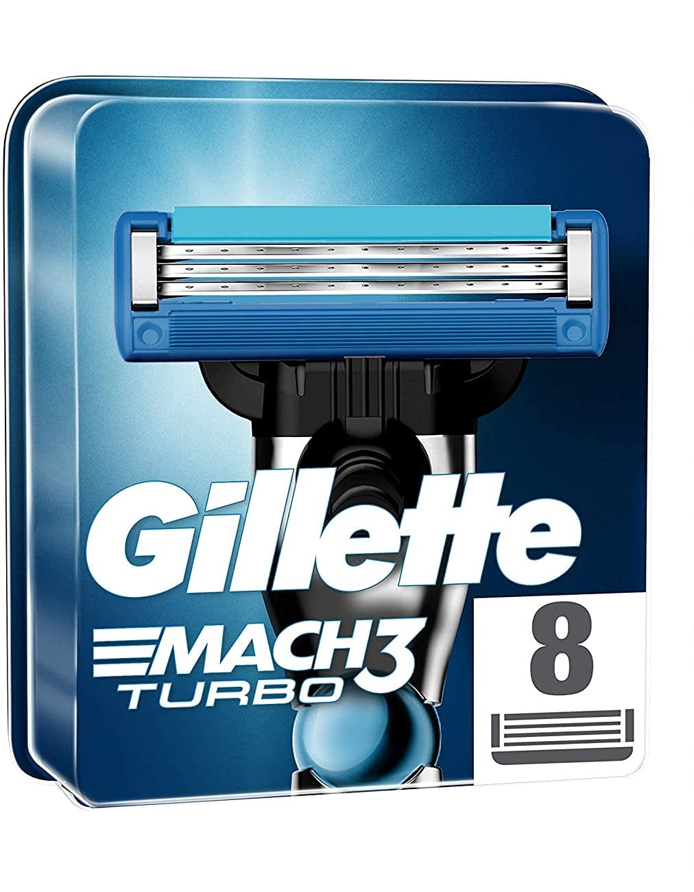 Gillette Mach3 Turbo Men's Razor Refill Cartridges with Shave Indicator ...