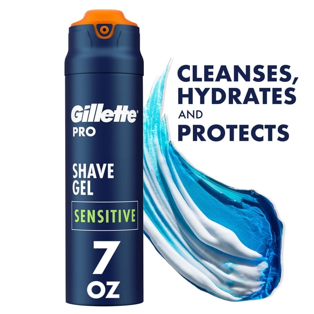 Gillette Pro Shaving Gel for Men, Fragrance Free, 7 oz - Walmart.com