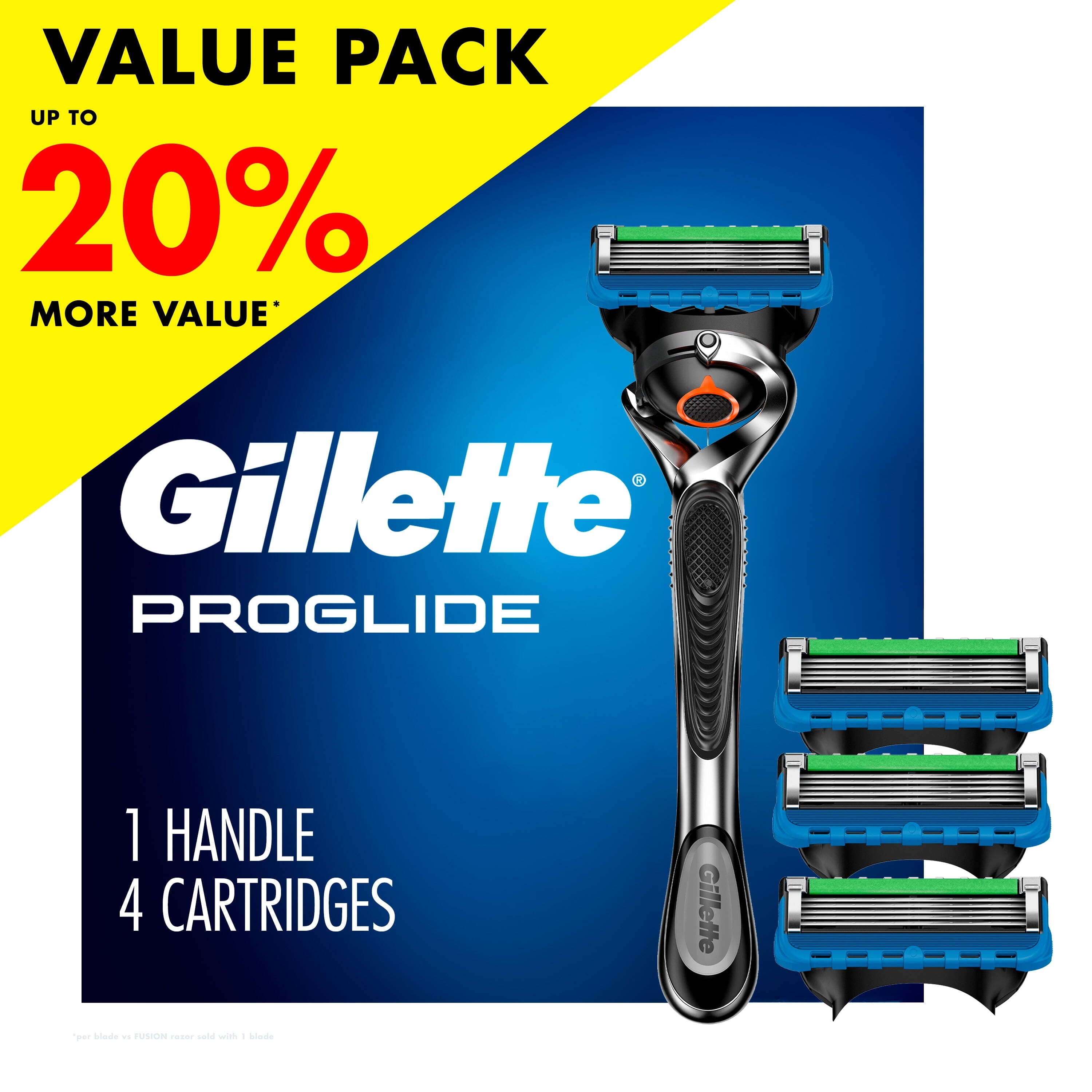 Gillette ProGlide Men's Shaver with 1 Handle & 4 Razor Cartridges ...