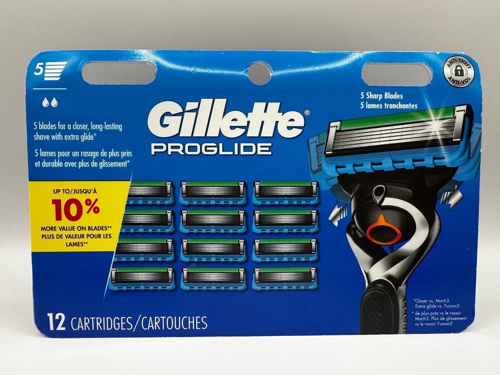 Gillette ProGlide Razor Refills for Men, 12 Razor Blade Refills ...