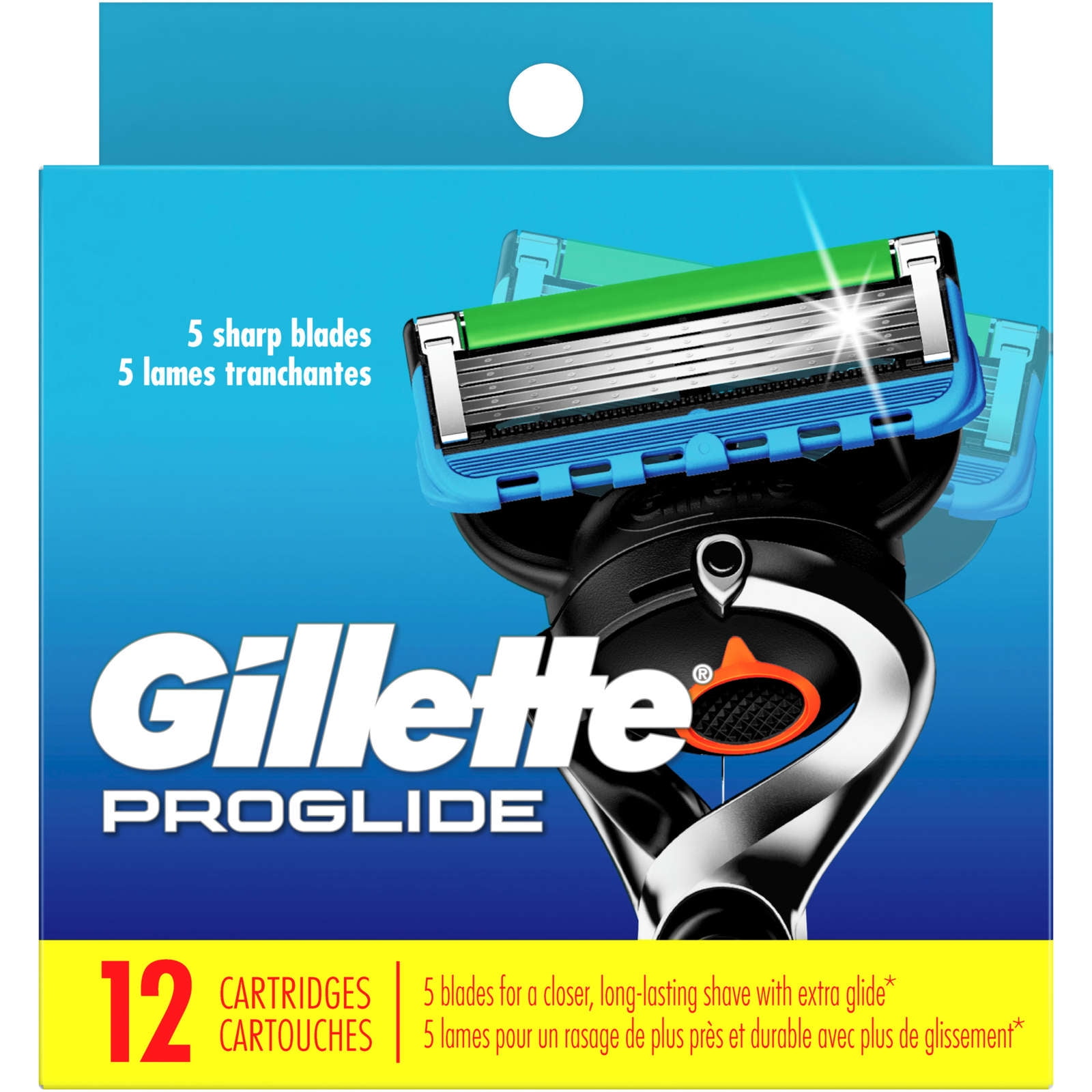 Gillette ProGlide Razor Refills for Men, 12 Razor Blade Refills ...
